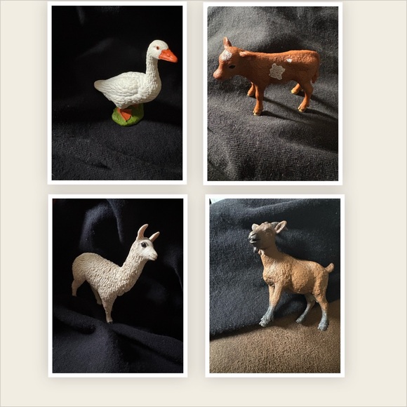 schleich | Toys | Schleich Farm Animals Calf Goose Llama Goat | Poshmark